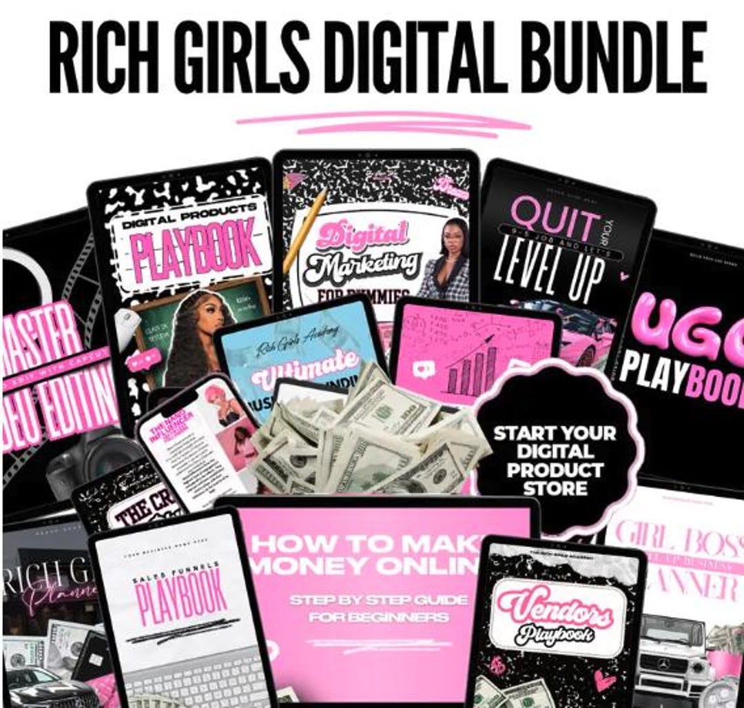 Rich Girls Resell Bundle | + Editable PLR/MRR Ebooks | Digital ...