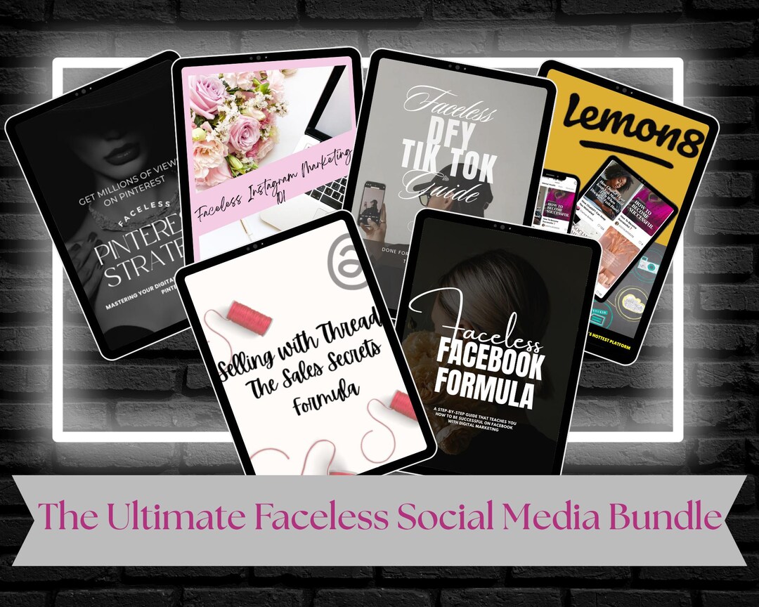 Ultimate Faceless Social Media Ebook Bundle W/plr/mrr: Sell Digital ...
