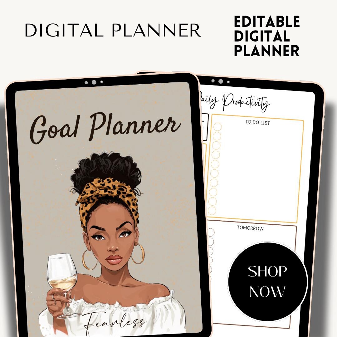 Editable Goal Planner Canva Template: A4 & US Letter (PLR/MRR) (digital ...