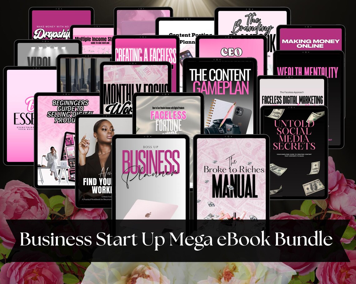 Girl Boss Ebook Bundle | 22 PLR Digital Products | Editable Canva ...
