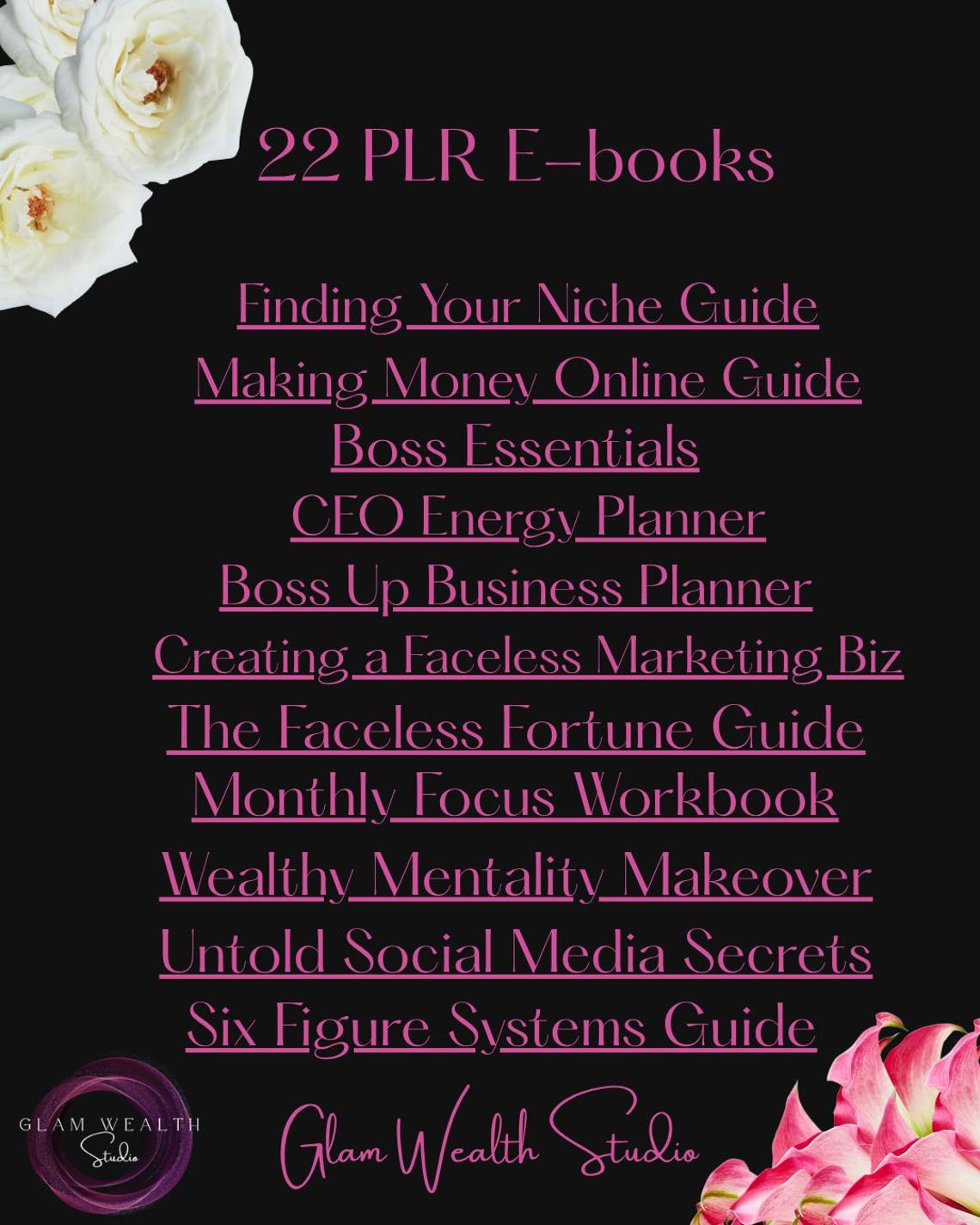 Girl Boss Ebook Bundle | 22 PLR Digital Products | Editable Canva ...