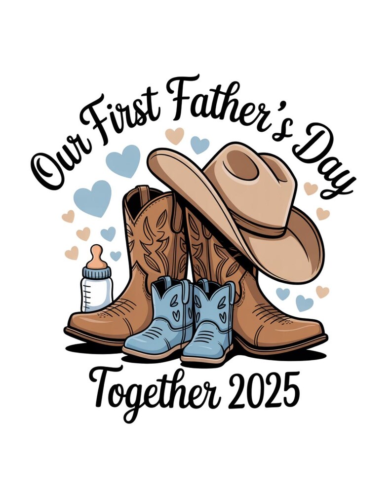 Father’s Day PNG and SVG | Cowboy Boots Sublimation Design | First ...