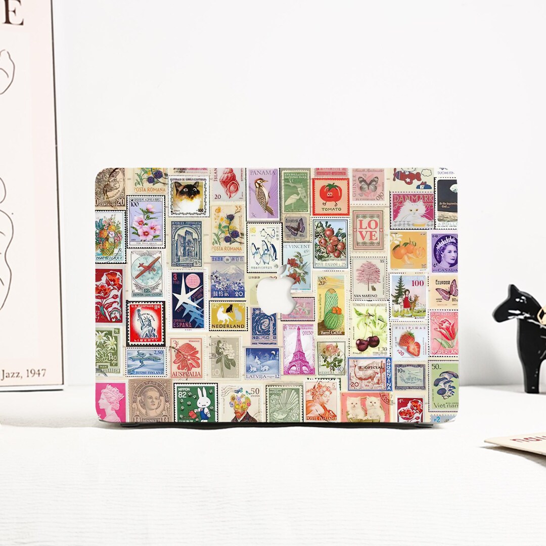 Stamp Collages MacBook Case M1 M2 M3 A2338/A2681/A2337 2022 2024 Cover ...
