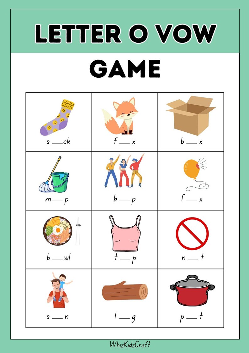 Vowel Adventure: Fun Learning Game for Kids - Etsy