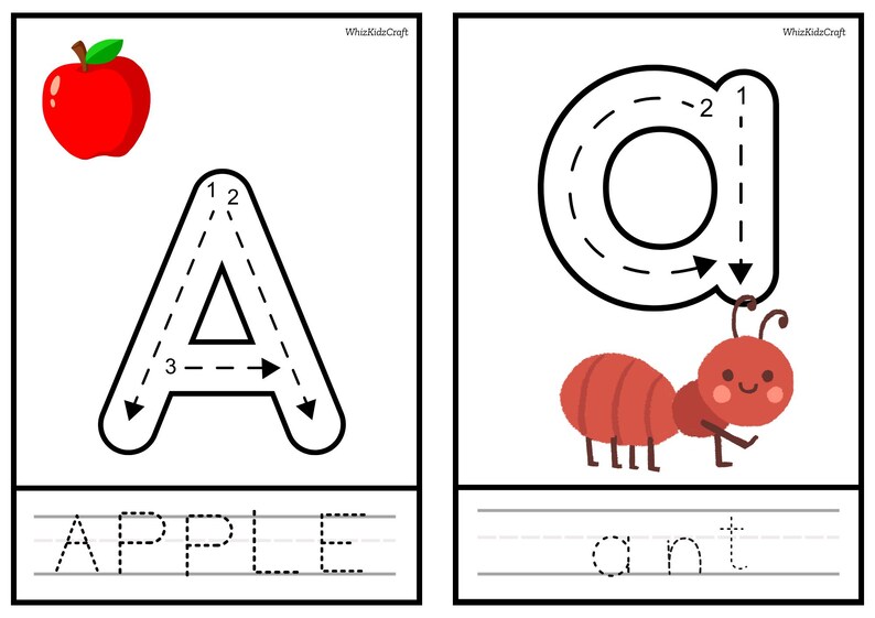 ABC Tracing Sheets – Educational Alphabet Writing Practice for Kids - Etsy