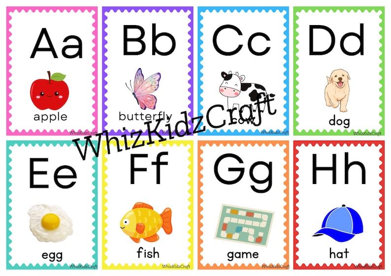 Alphabet Flashcards for Toddlers – Fun Learning With 26 Illustrated ...