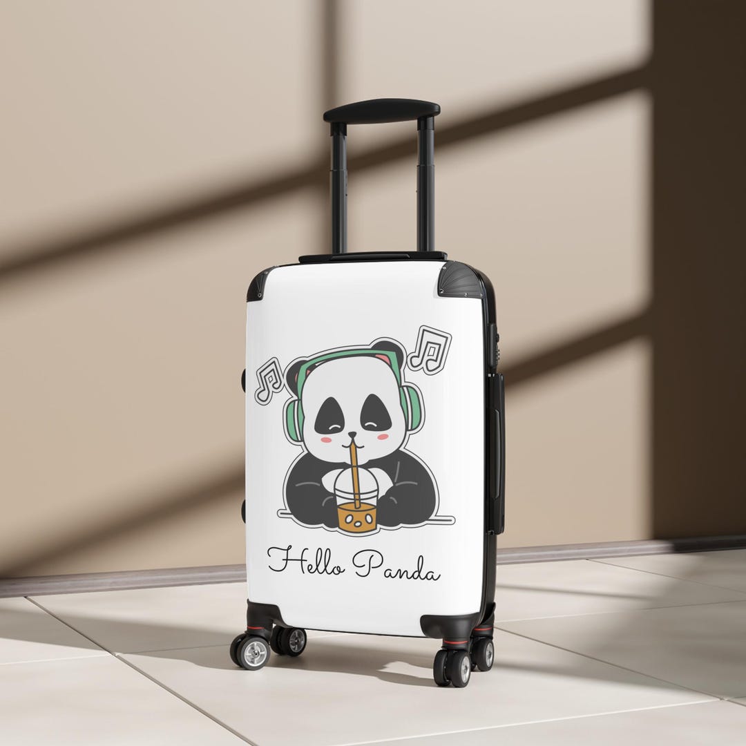 Panda Suitcase, Travel Luggage, Panda Lover Gift, Animal Print Bag ...