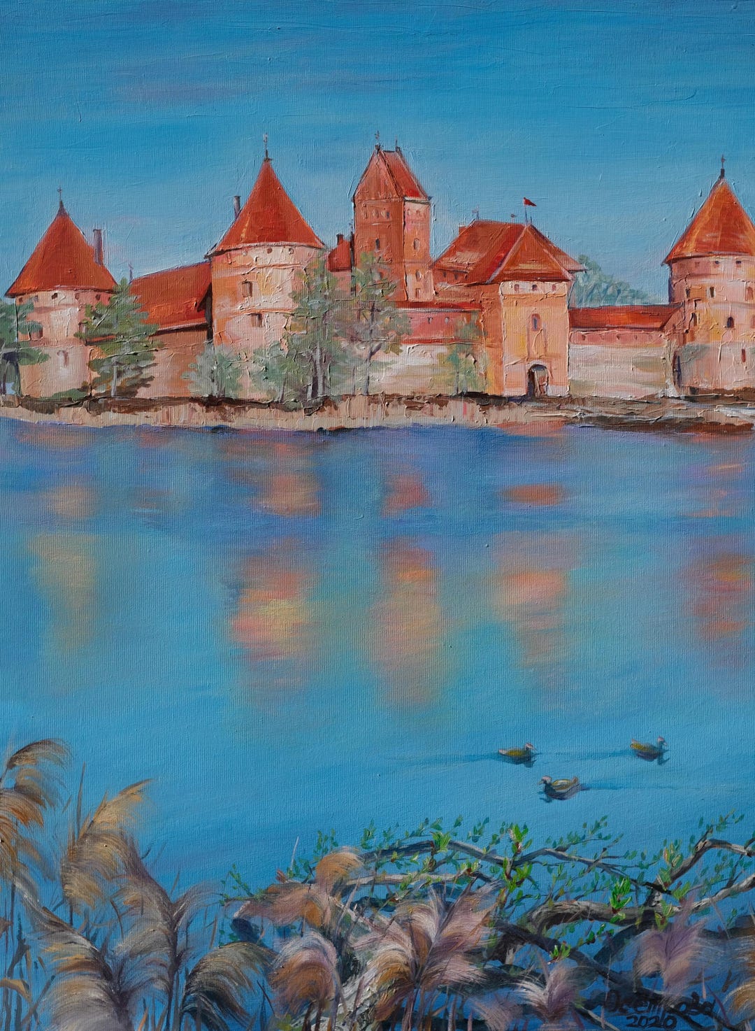 Trakai Castle Original Painting - Etsy