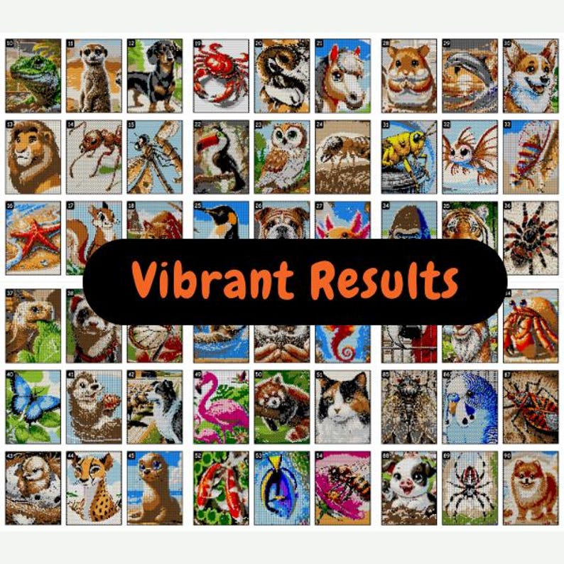 Animal Color by Number: 100 Mystery Mosaics (digital Download) - Etsy