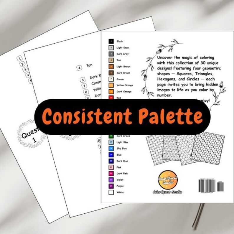 Landmarks Color by Number: Mystery Mosaic (PDF Download) - Etsy