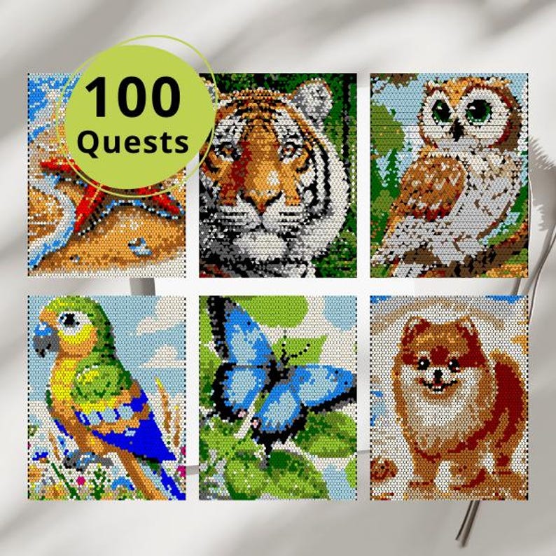 Animal Color by Number: 100 Mystery Mosaics (digital Download) - Etsy