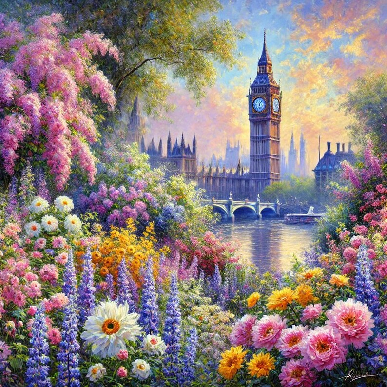 Big Ben in the Springtime - Etsy