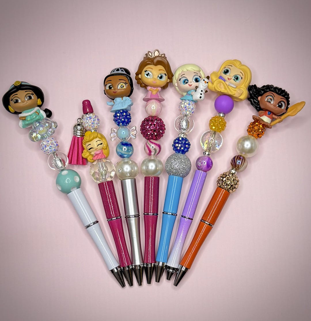 Doorable Disney Princess Character Beaded Pens - Etsy