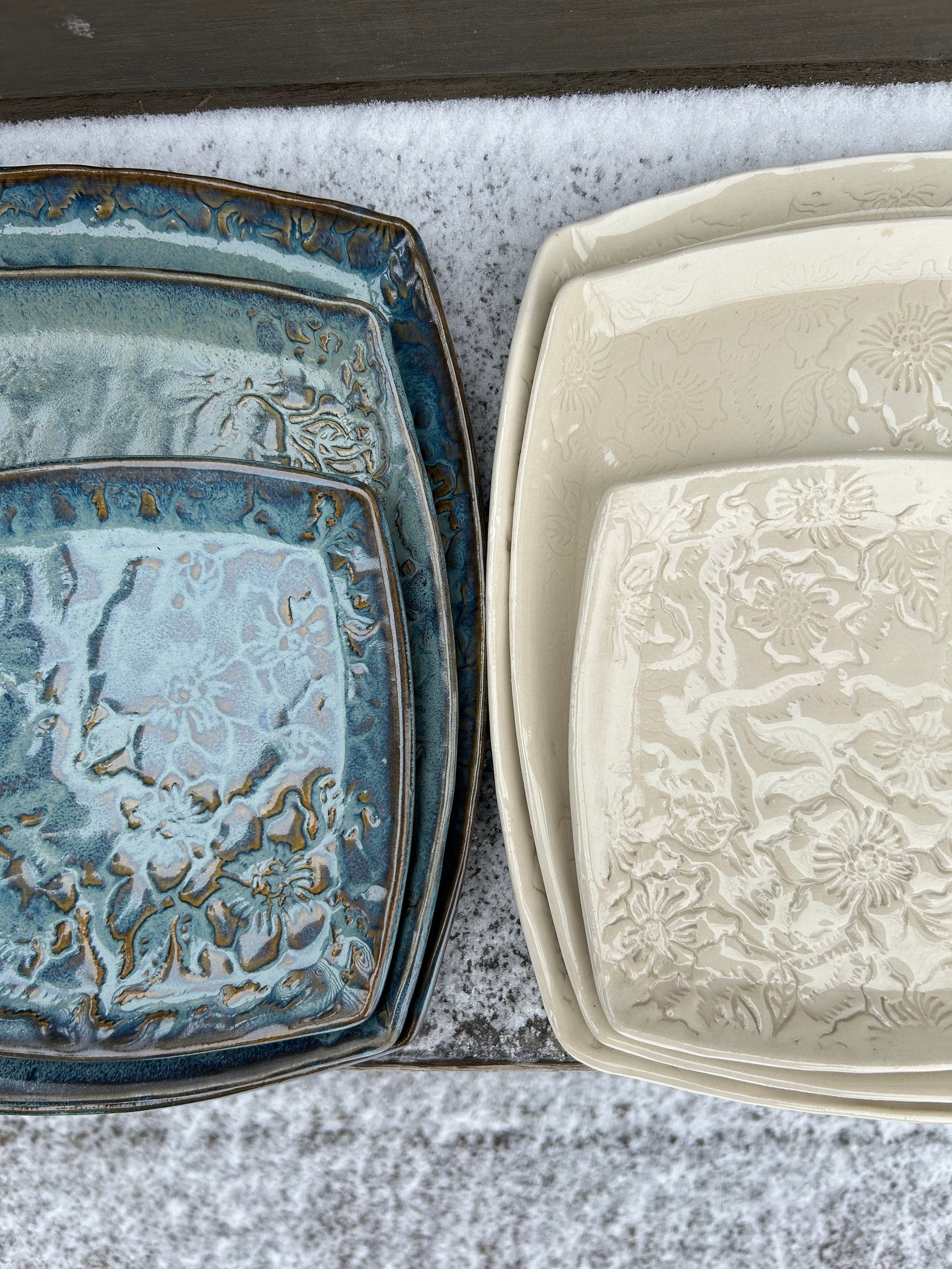 Handmade Ceramic Plates Square