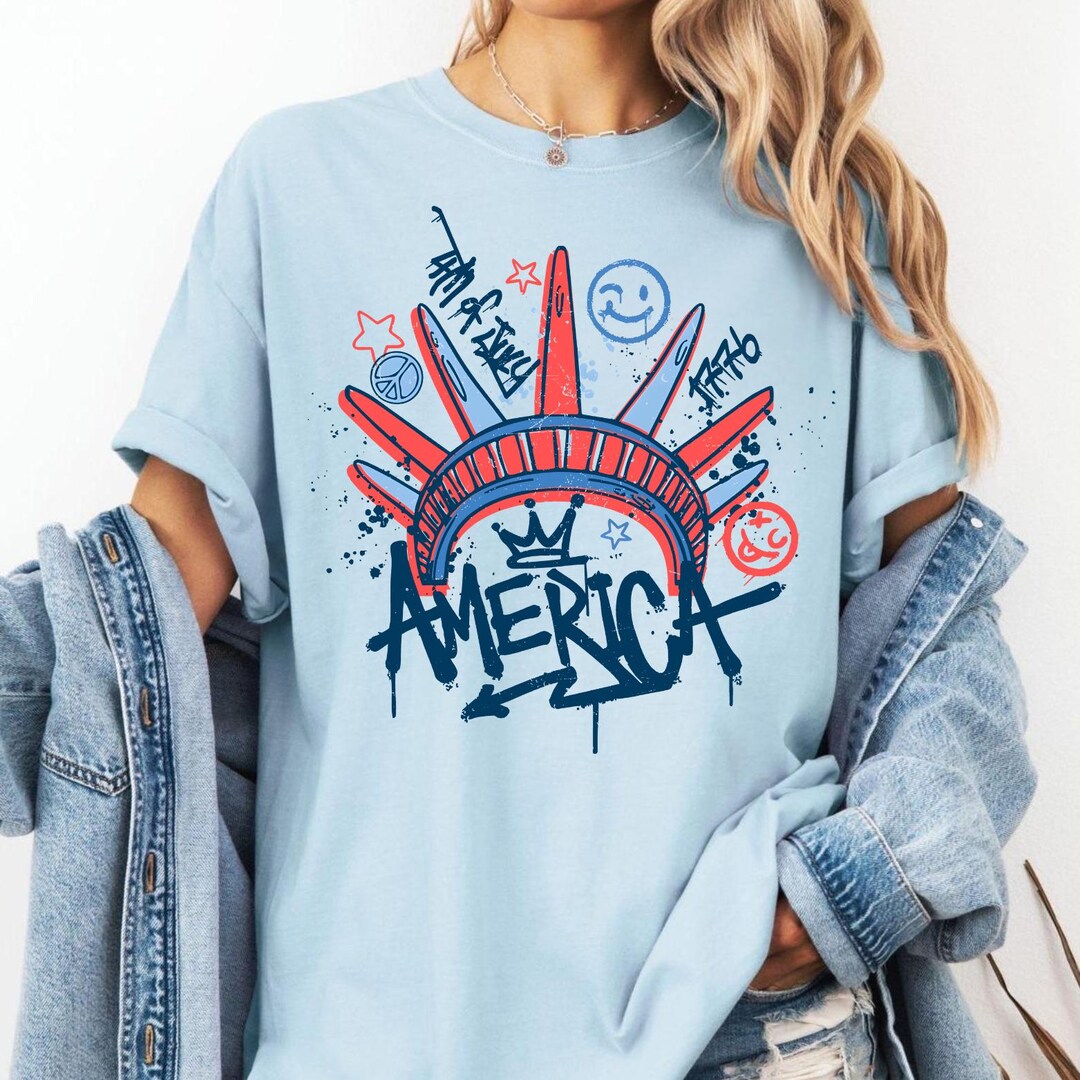 America 4th July Graffiti SVG PNG Files, American Independence Day 1776 ...