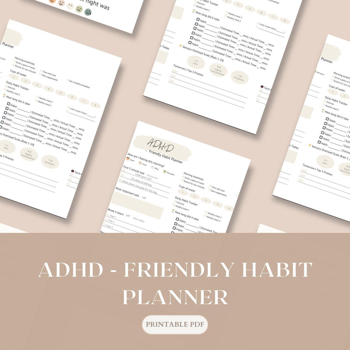 ADHD Time Management, Adhd Daily Planner,adhd Habit Tracker ...