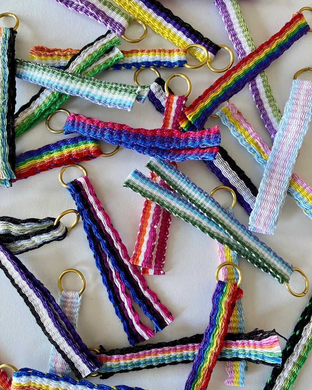 Woven Pride Flag Keychain - Etsy