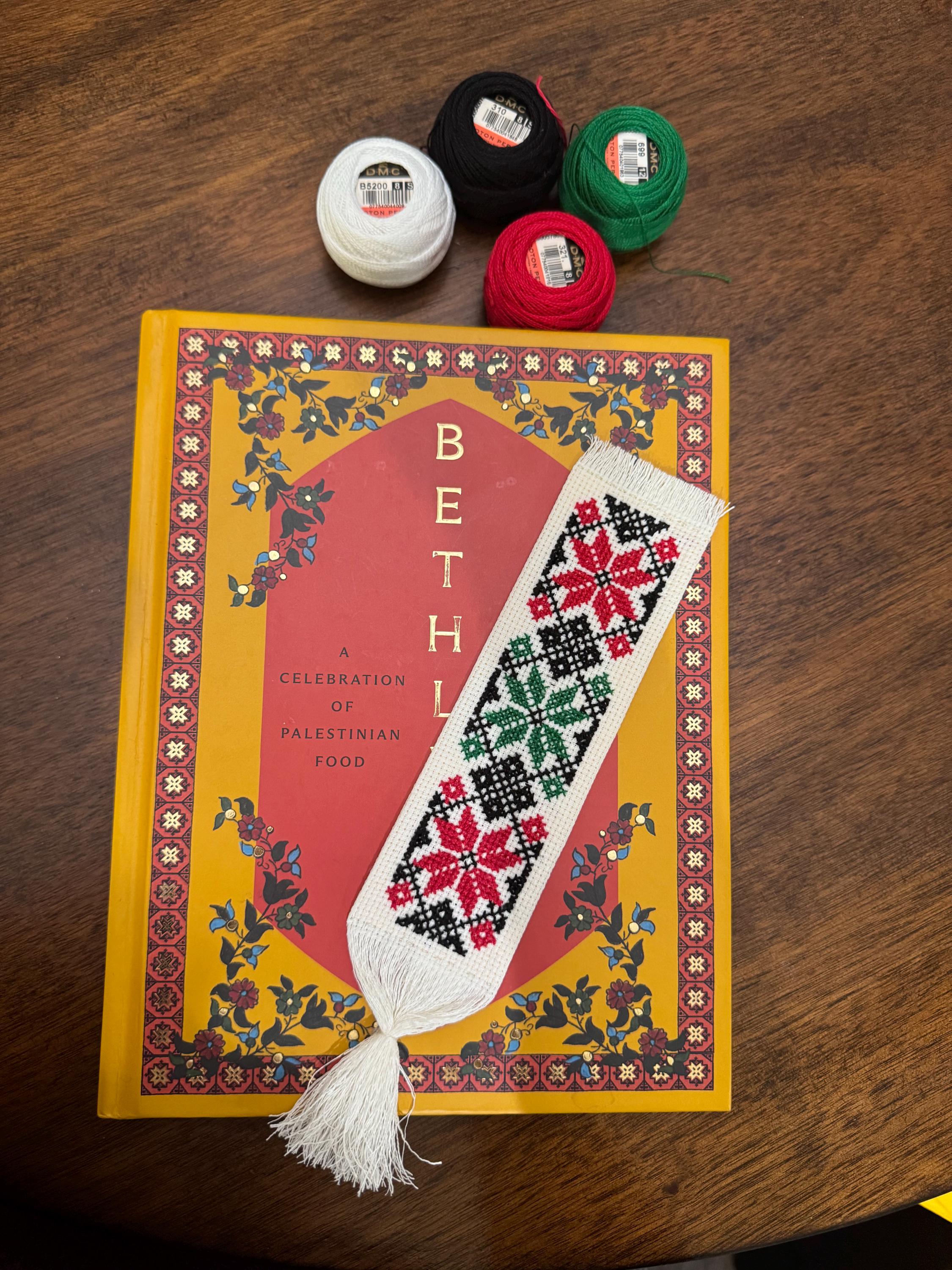 Tatreez Bookmark Palestinian Cross Stitch Embroidery Palestine - Etsy