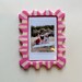 Handmade Ceramic Polaroid Photo Frame – Playful Pink With Wavy Edge ...