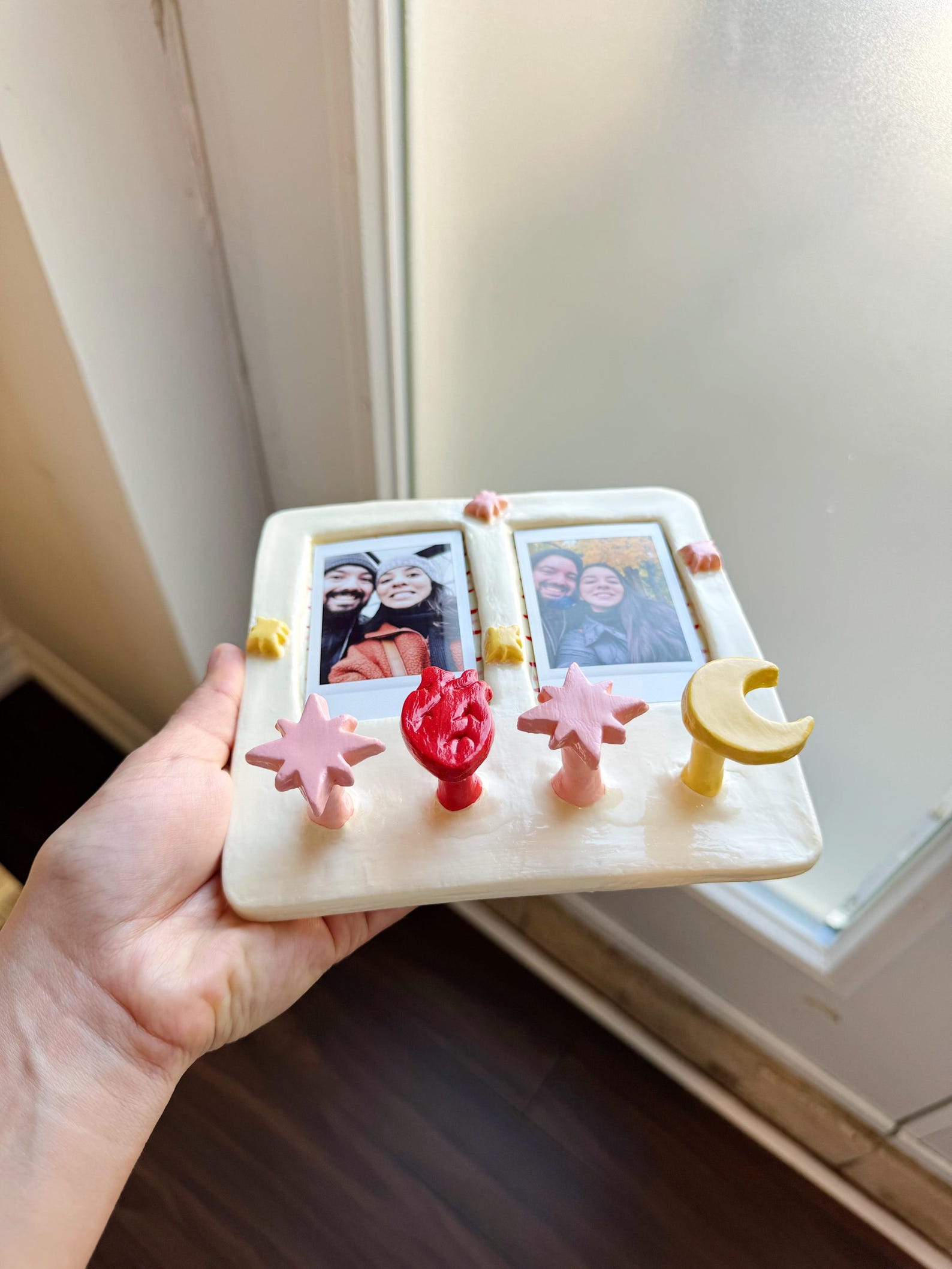 Whimsical Handmade Clay Key Holder & Photo Frame – Instax/polaroid ...