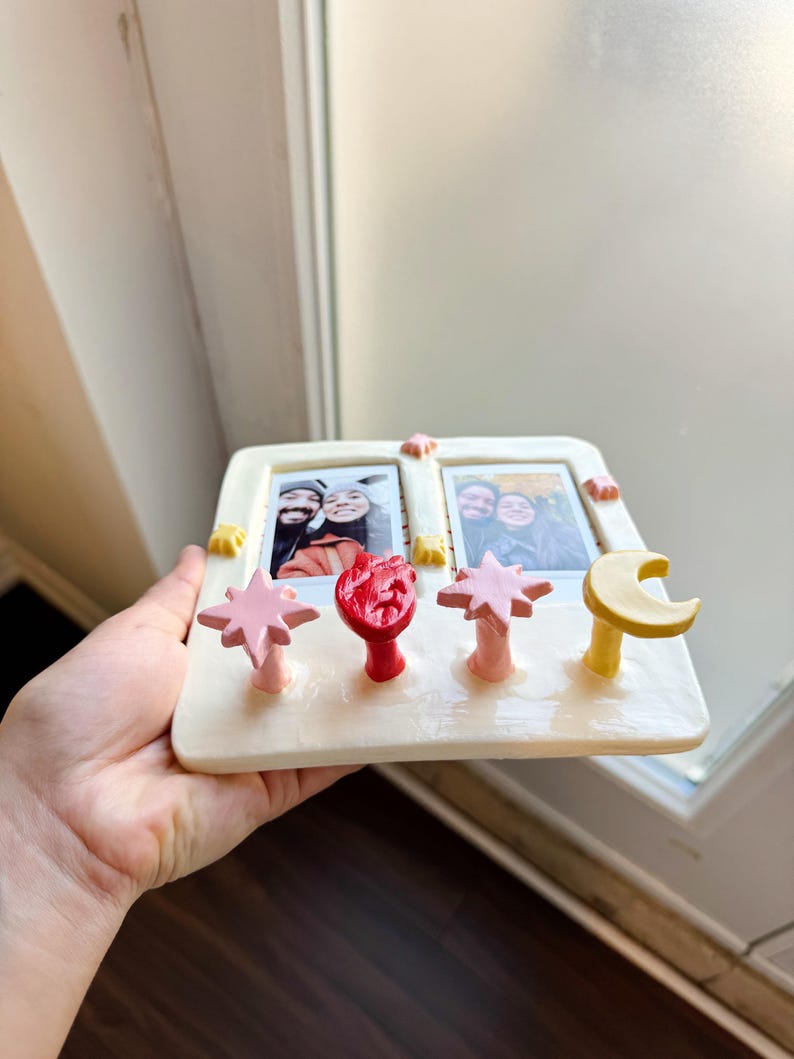 Whimsical Handmade Clay Key Holder & Photo Frame – Instax/polaroid ...