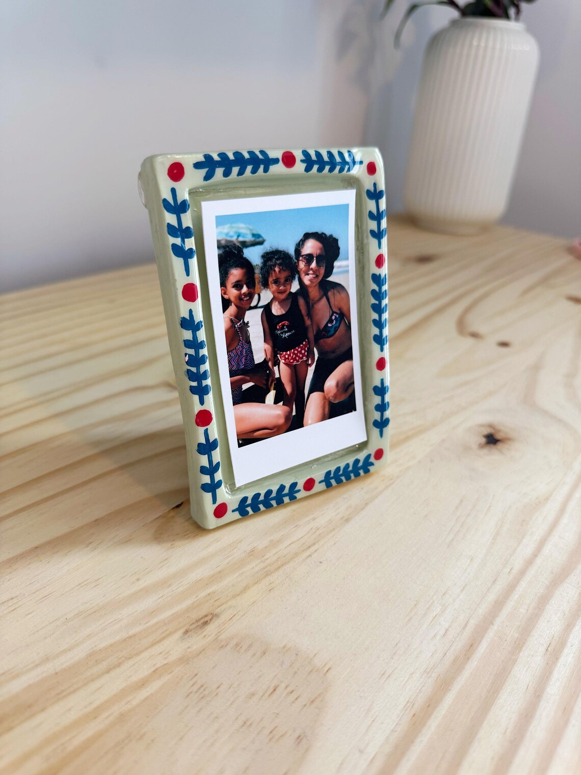 Handmade Ceramic Polaroid Photo Frame – Rustic Folk Art-inspired Design ...