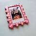 Handmade Ceramic Polaroid Photo Frame – Playful Pink With Wavy Edge ...