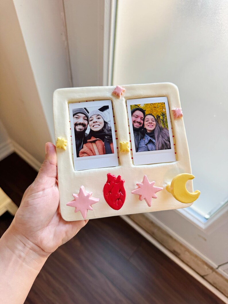 Whimsical Handmade Clay Key Holder & Photo Frame – Instax/polaroid ...