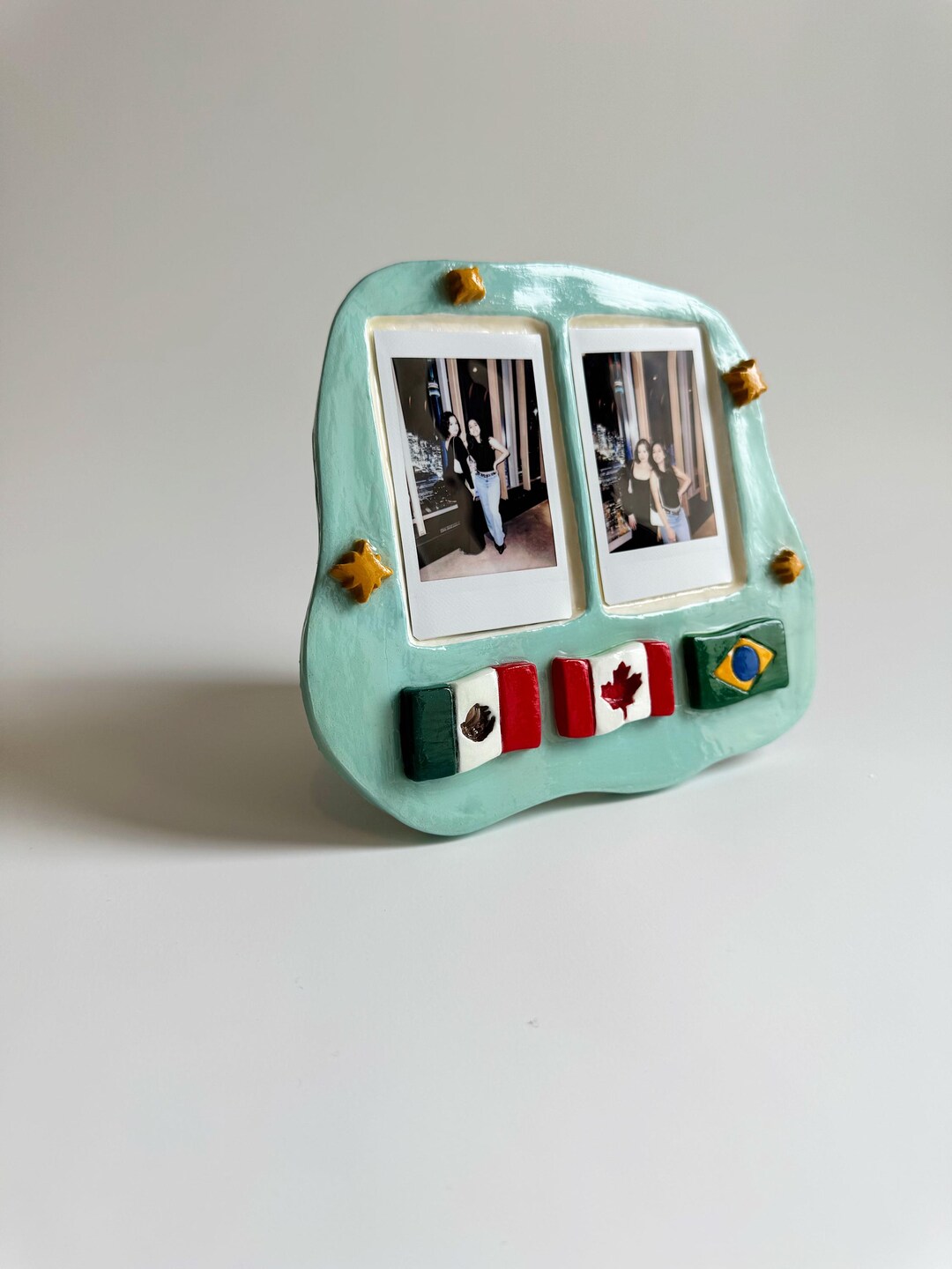 Personalized Ceramic Polaroid Frame – Custom Flag or Symbol Photo ...