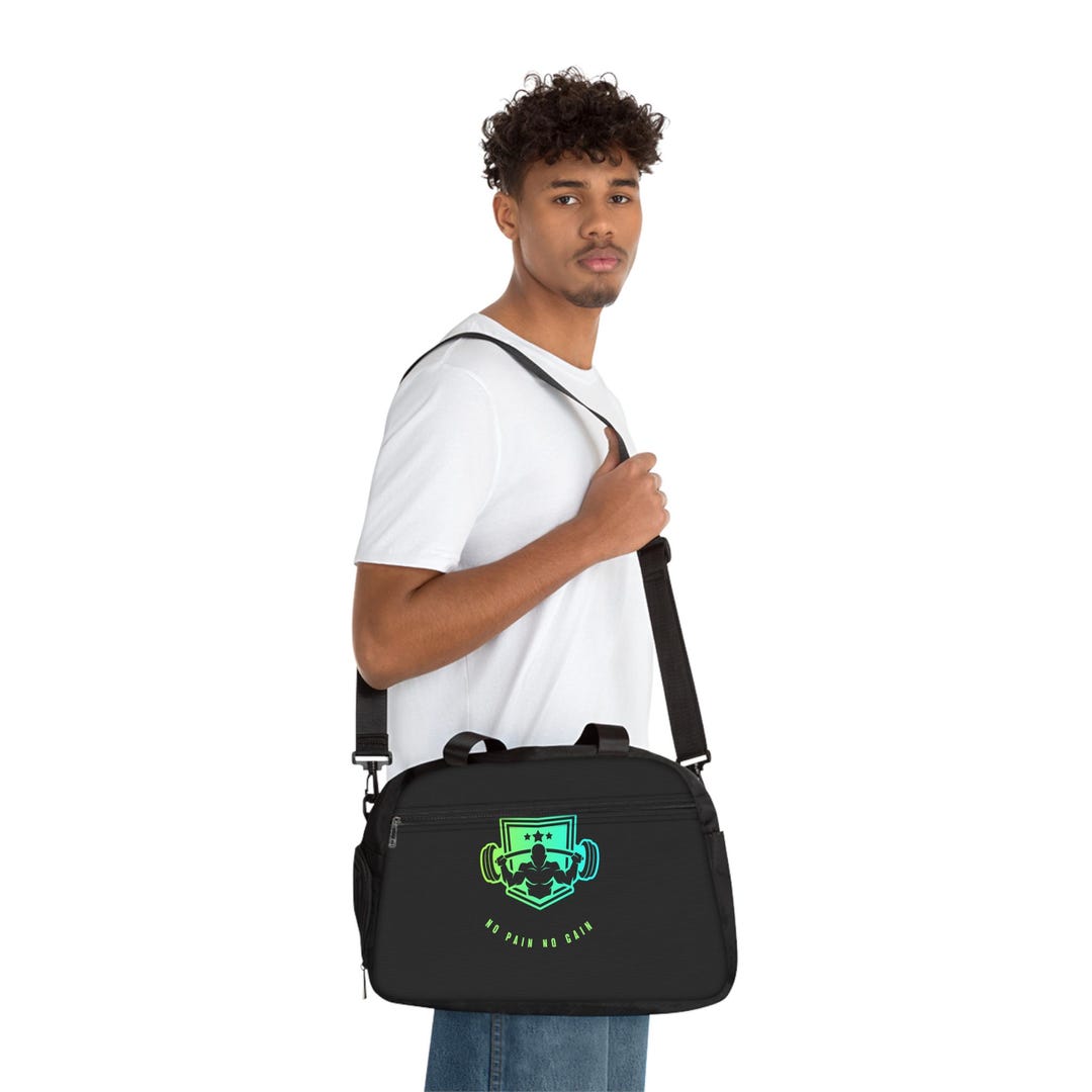 No Pain No Gain Fitness Handbag, Gym Bag, Workout Tote, Sports Bag ...
