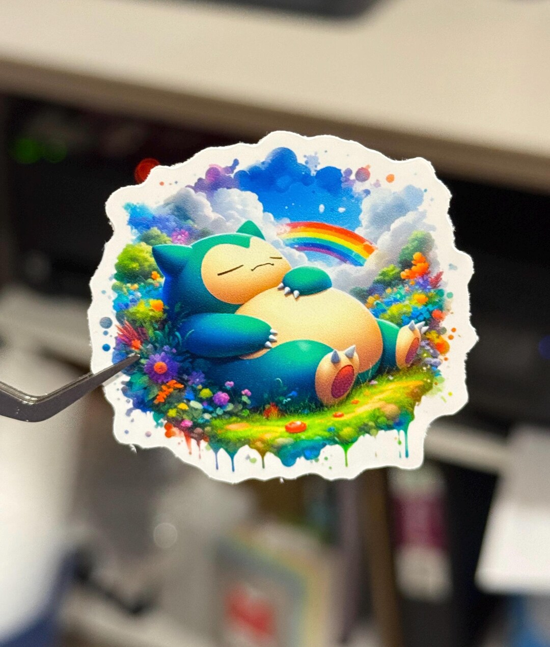 Sleeping Snorlax Sticker: Waterproof Vinyl Decal for Laptop, Water ...