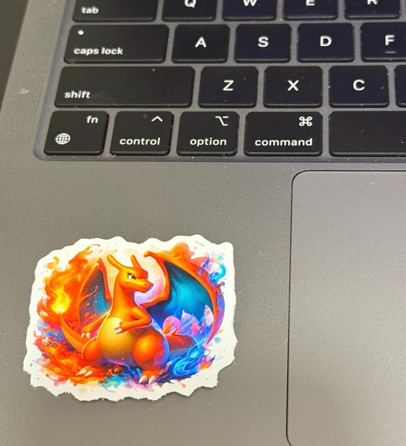 Charizard Flaming Watercolor Sticker, Pokémon Inspired Vinyl, Decal ...