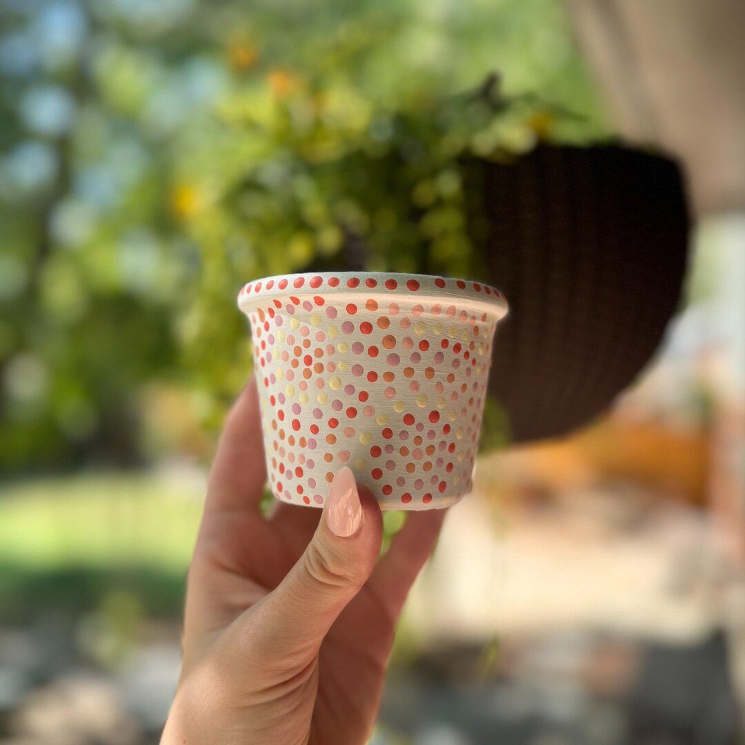 Dotted Abstract Plant Pot - Etsy