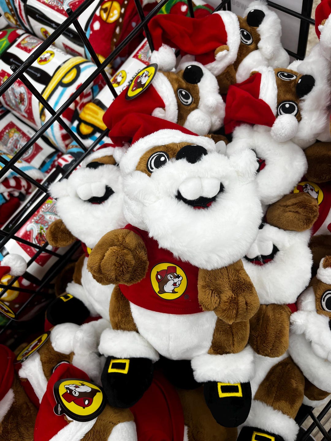 Buc-ee's Christmas Plush, Buc-ee Santa, Beaver Wearing a Santa Hat ...