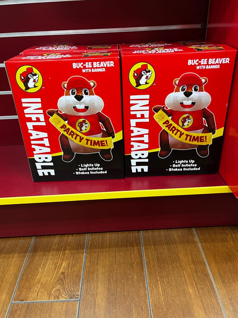Buc-ee's Party Time Inflatable, Large 5.5FTX4.3FT Outdoor/ Indoor ...