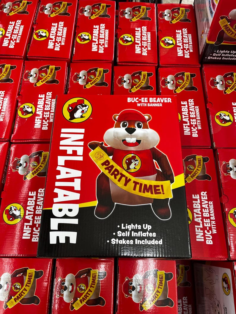 Buc-ee's Party Time Inflatable, Large 5.5FTX4.3FT Outdoor/ Indoor ...