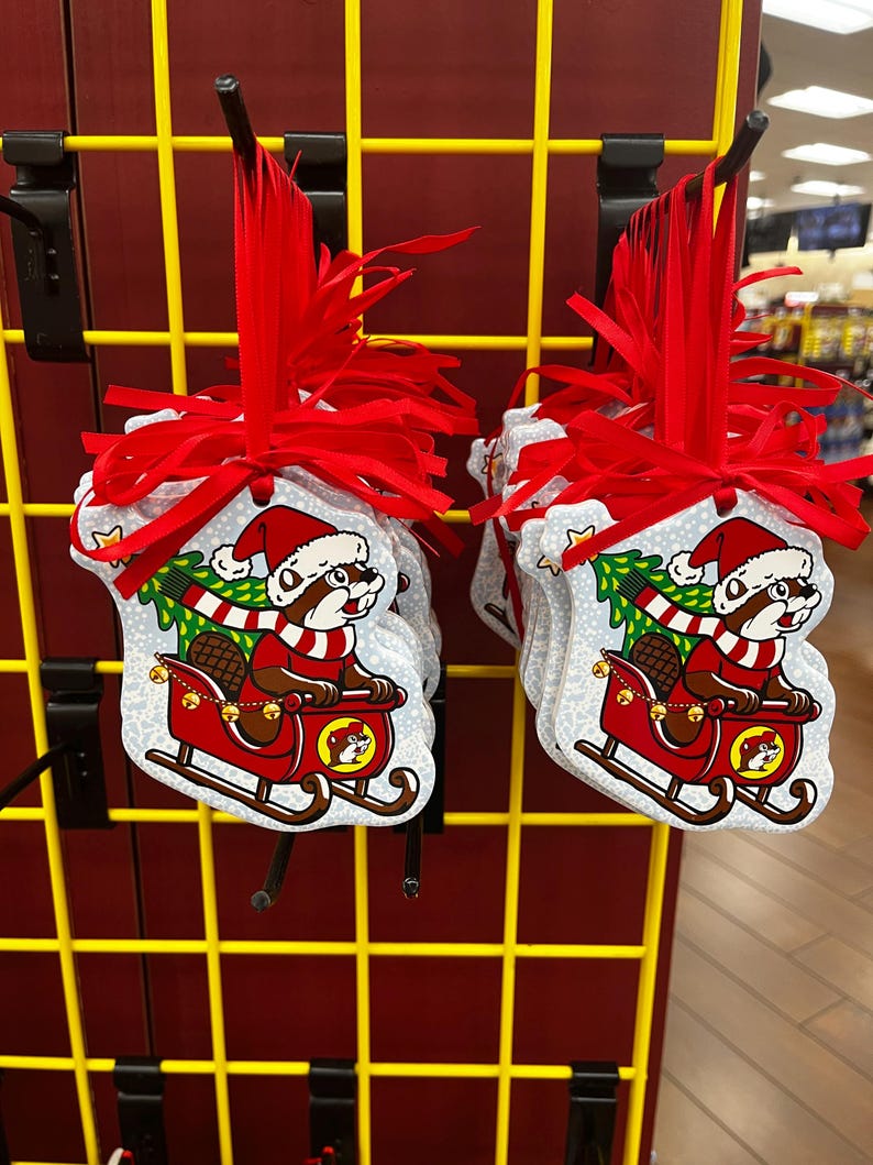 Buc-ee's Ceramic Christmas Ornament, Santa Hat, Sleigh - Etsy