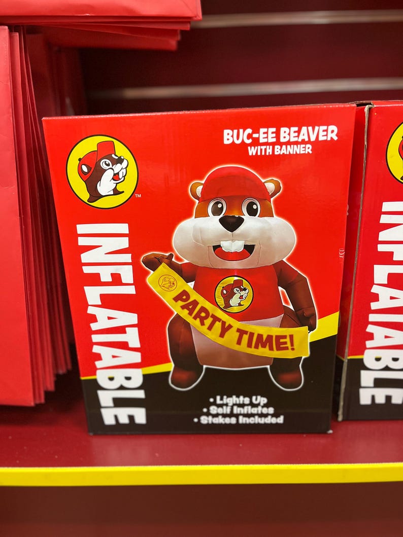 Buc-ee's Party Time Inflatable, Large 5.5FTX4.3FT Outdoor/ Indoor ...