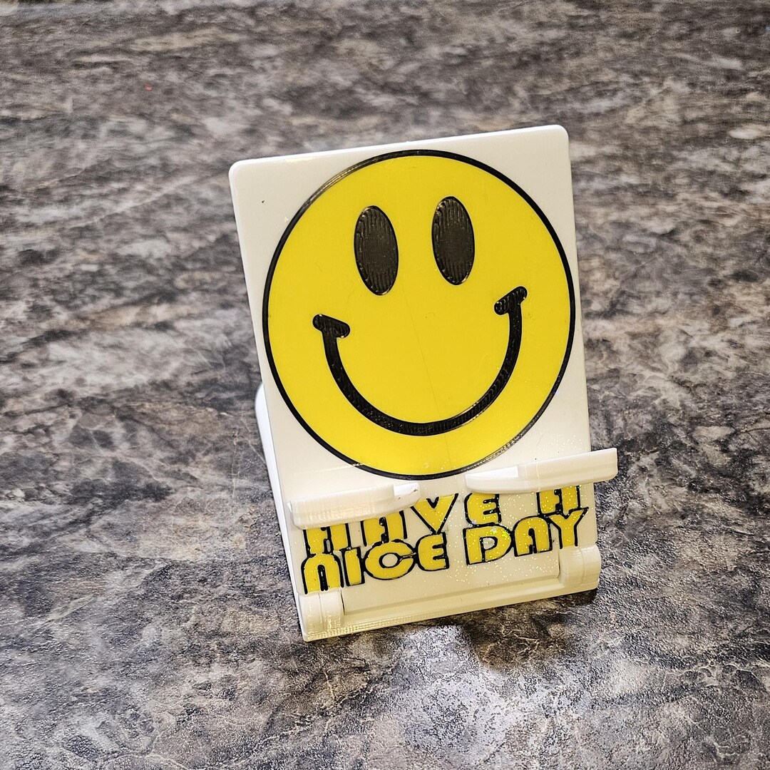 Adjustable Tilting Phone Stand-smiley Face-have A Nice Day - Etsy