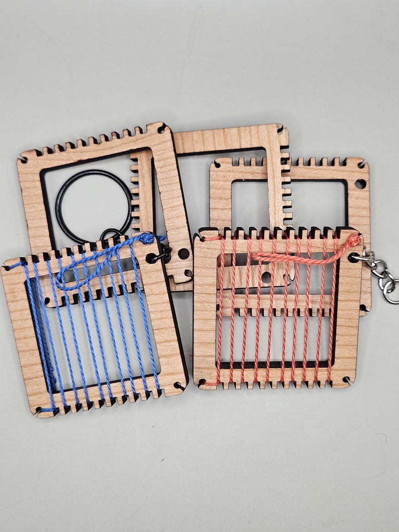 Mini Loom Keychains: Pre-warped DIY Weaving Kit - Etsy