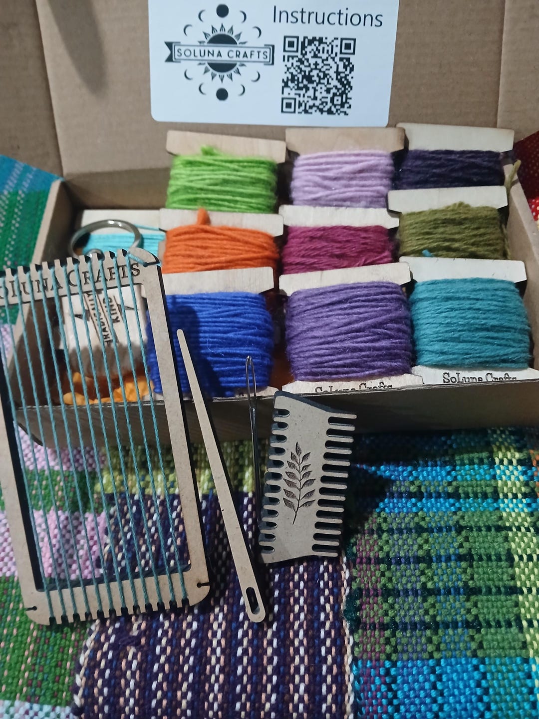 Mini Weaving Loom Kit: Portable Wooden Frame for DIY Projects - Etsy