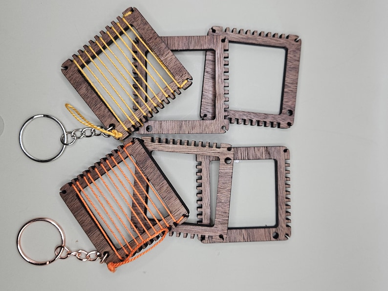 Mini Loom Keychains: Pre-warped DIY Weaving Kit - Etsy