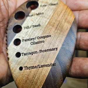 Hardwood Herb Stripper Tool – Maple, Cherry & Walnut – Handcrafted ...