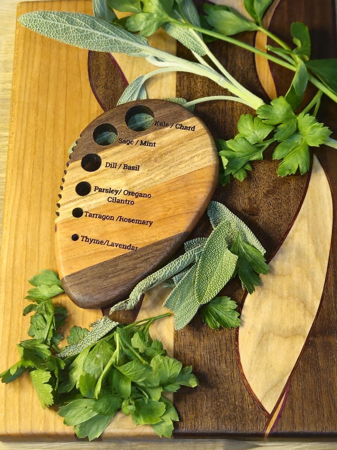 Hardwood Herb Stripper Tool – Maple, Cherry & Walnut – Handcrafted ...