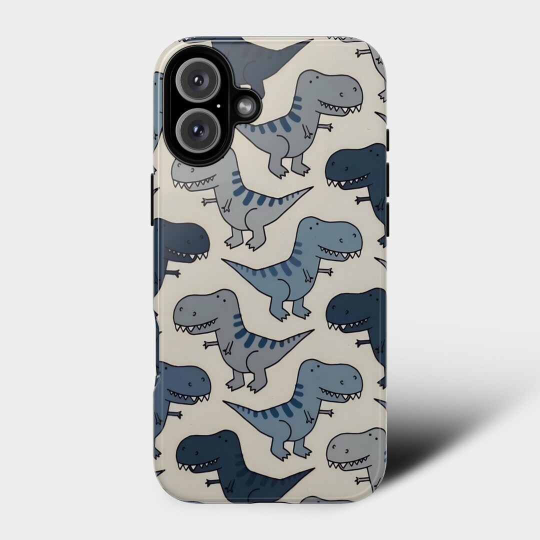 Cartoon Blue T-rex Dinosaur Phone Case, Kidcore Design - Etsy