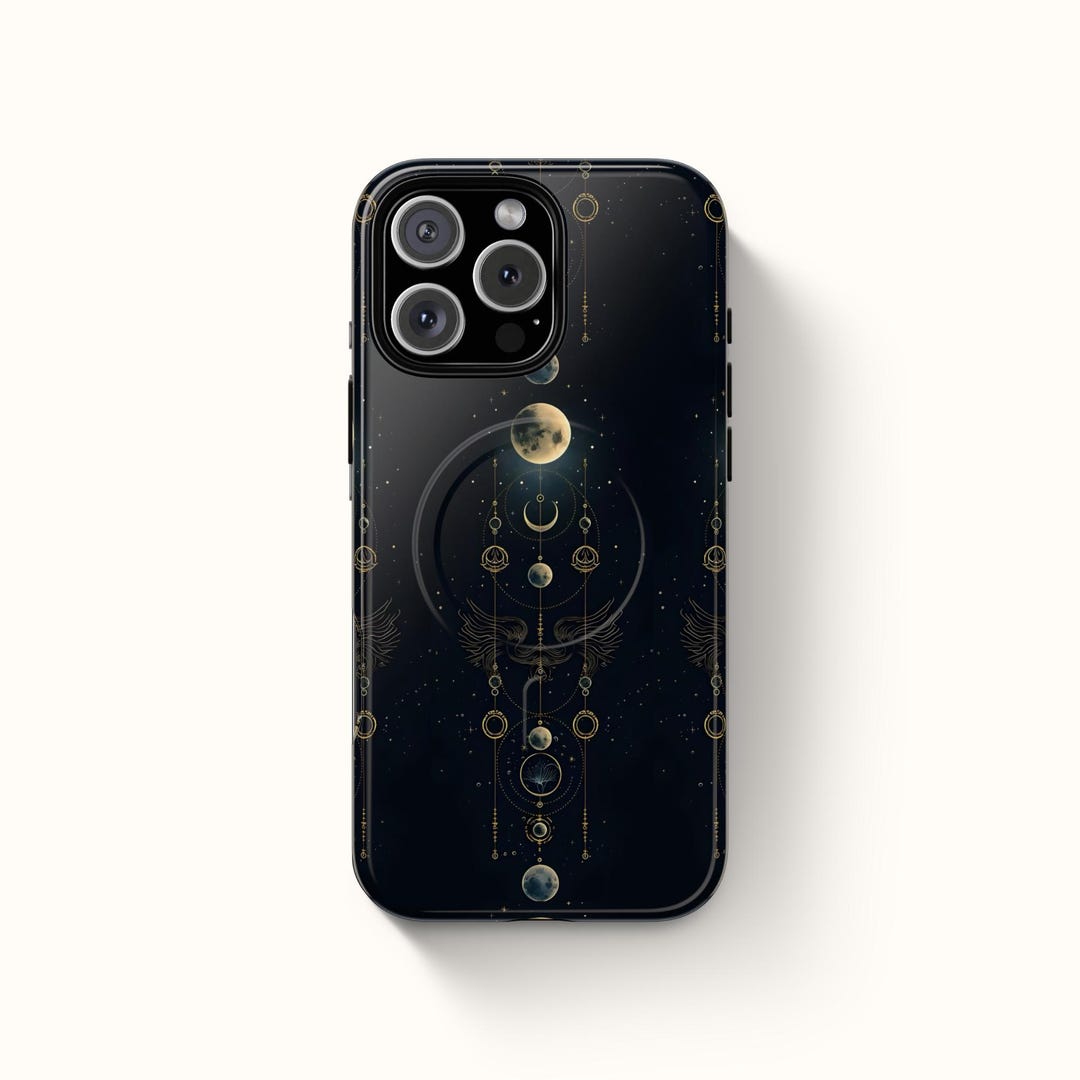 Moon Phase iPhone Case: Celestial Galaxy Magsafe Cover - Etsy