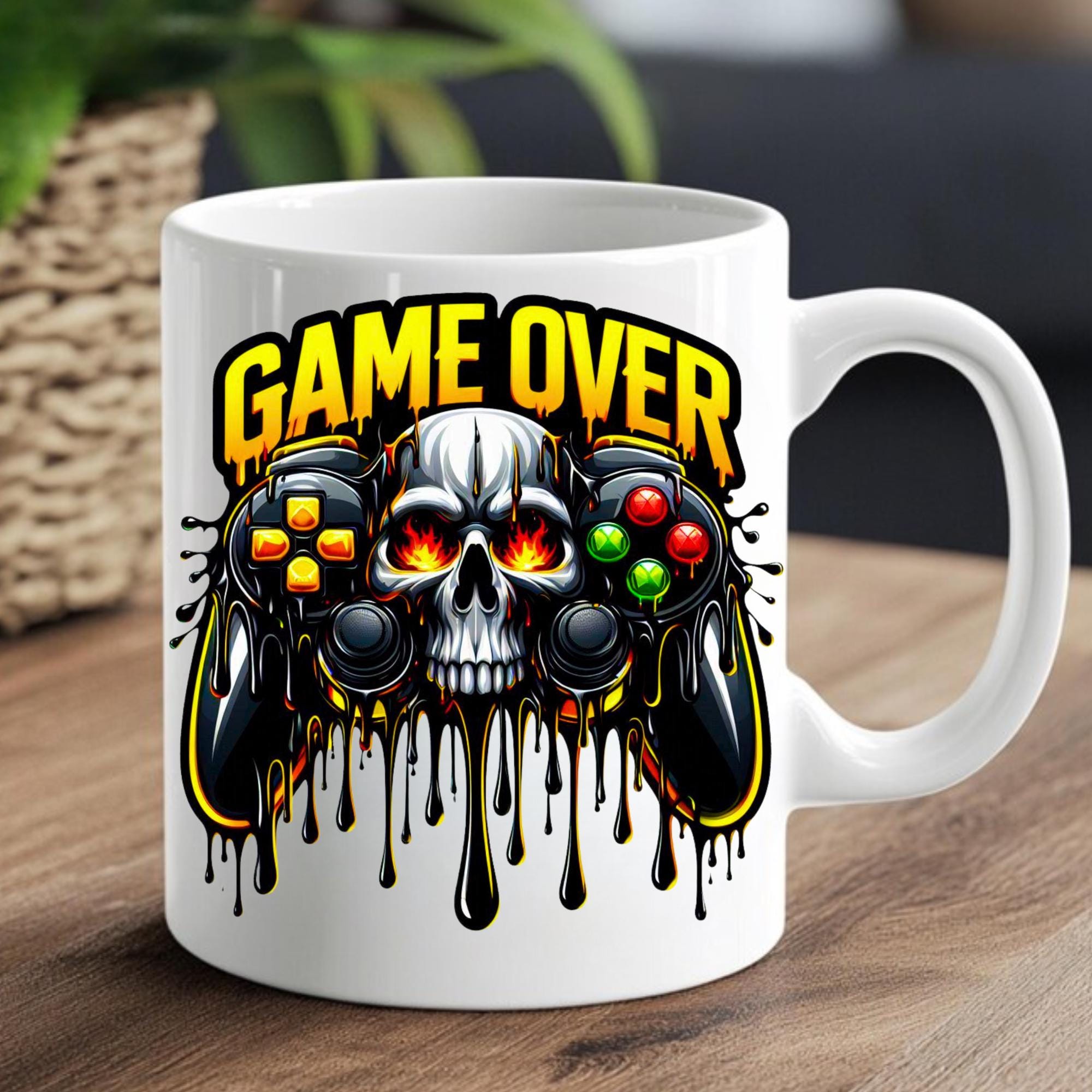 Game Over Skull PNG Design for Sublimation DTF - Etsy