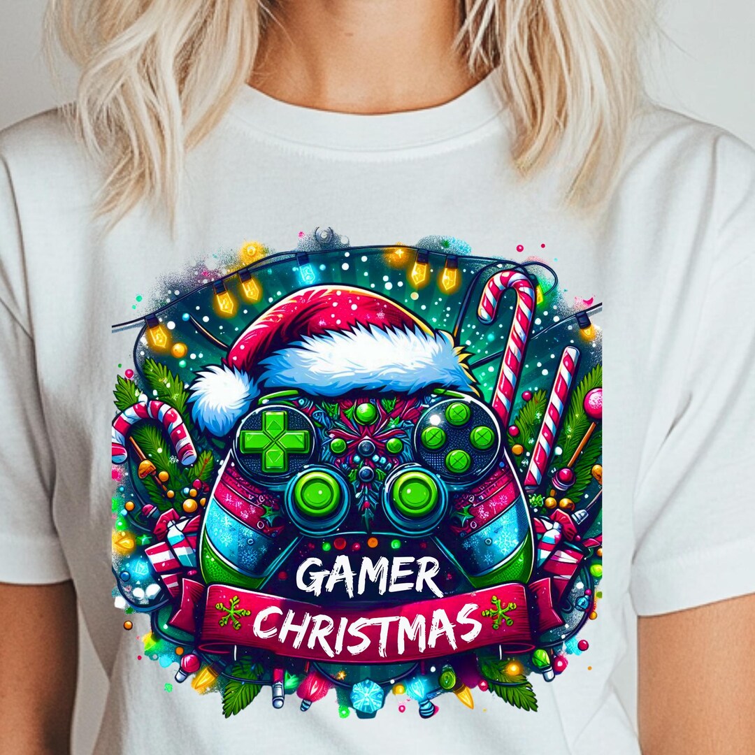 Gamer Christmas Controller PNG, Sublimation Design (digital Download ...