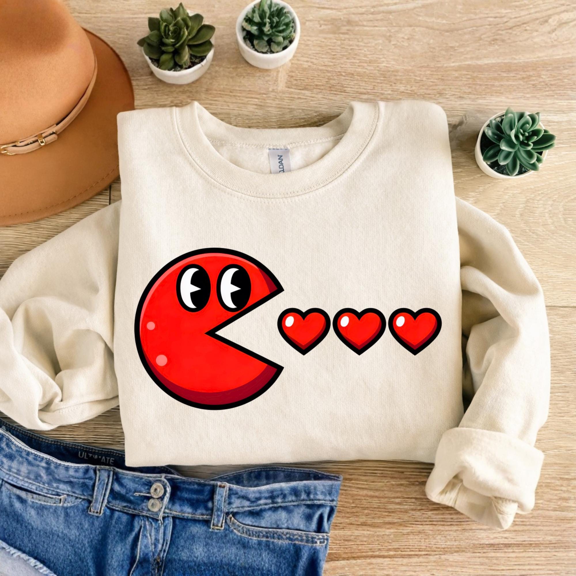 Pacman Valentine PNG, Retro Gamer Heart Graphic (digital Download) - Etsy