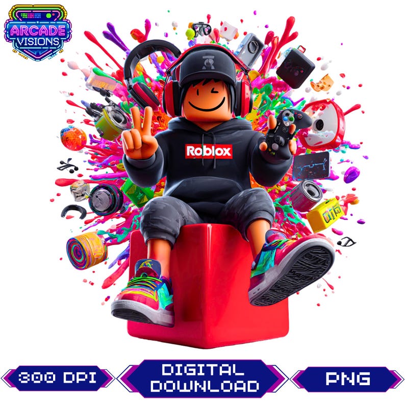 Roblox Gamer PNG, Pixel Art Clipart (digital Download) - Etsy